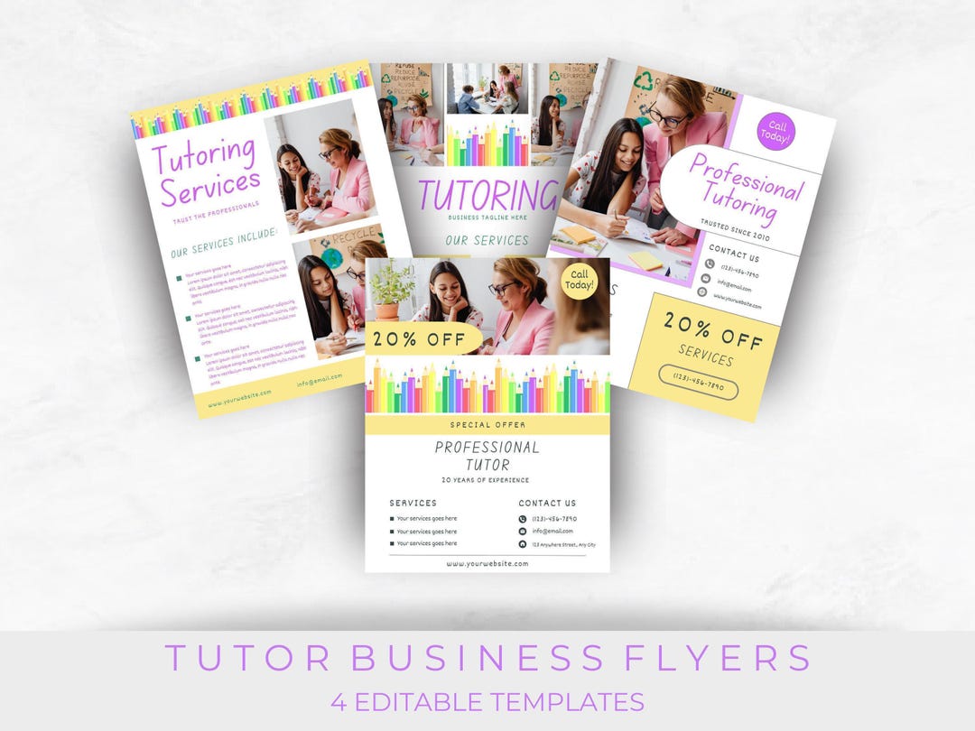 Tutoring Flyer Template | Customizable Design for Student Help ...