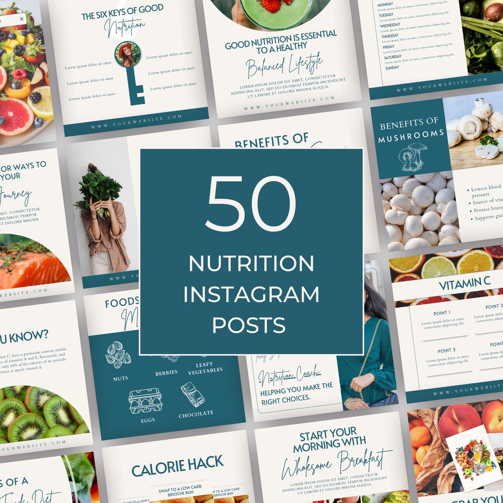 Dietitian Template | Social Media Template | Nutrition Coach | Health ...