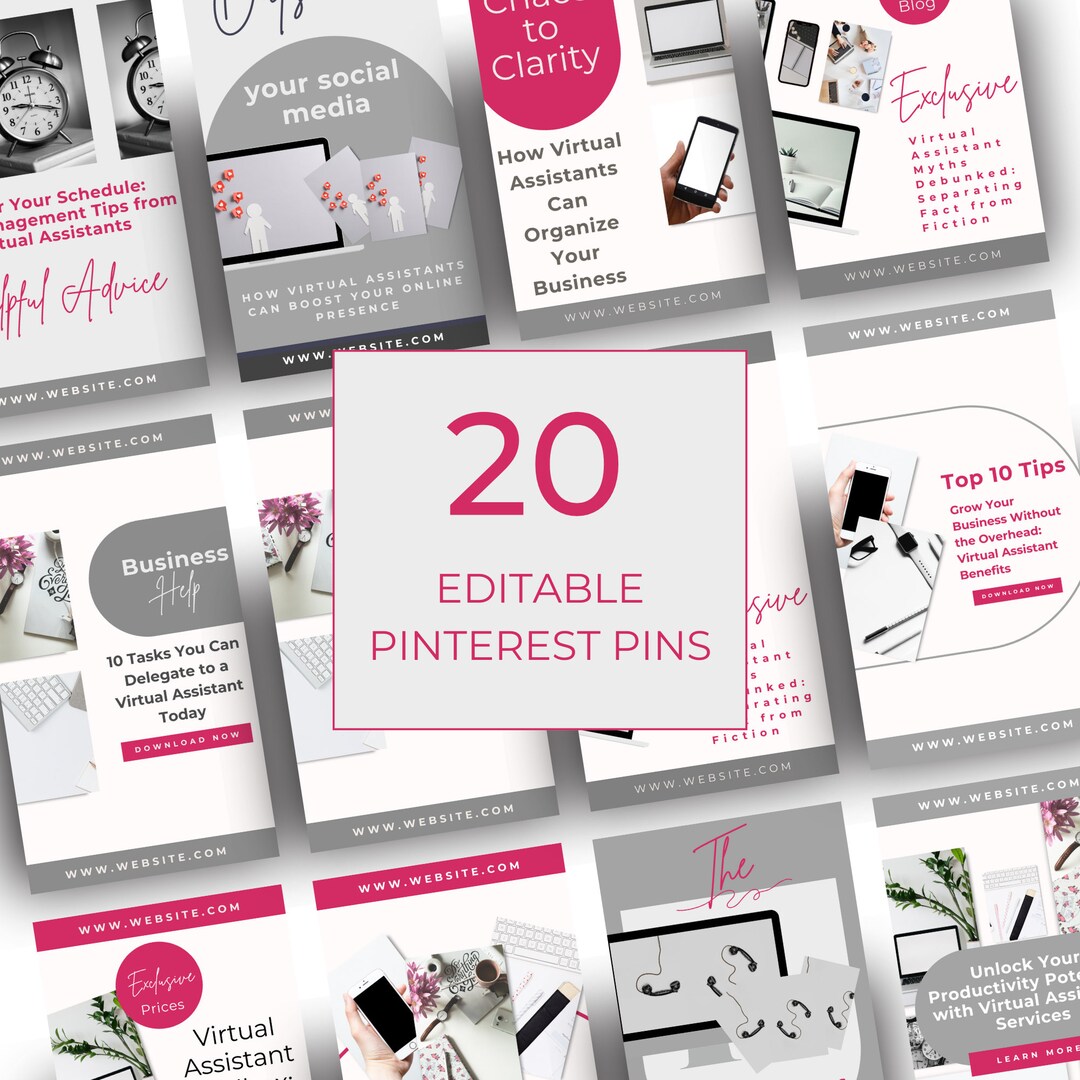 Pin Template for Pinterest, Professional Editable Pinterest Pin Designs ...