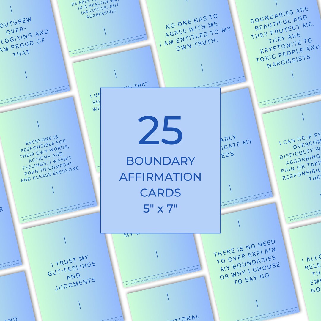 Boundary Affirmation Cards Therapy Tools Therapist - Etsy