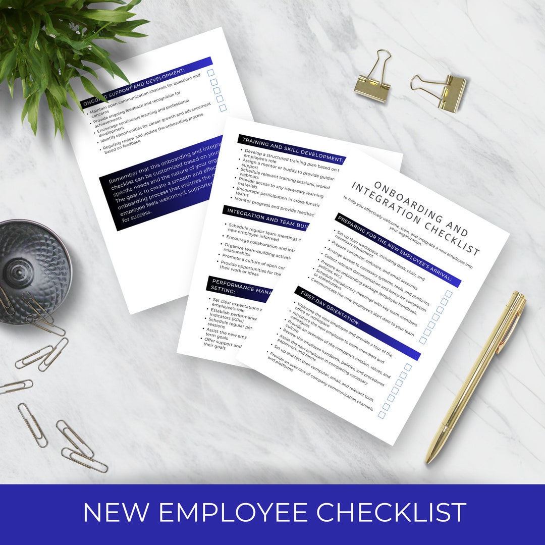 New Employee Checklist Template | New Hire Checklist | Employee ...