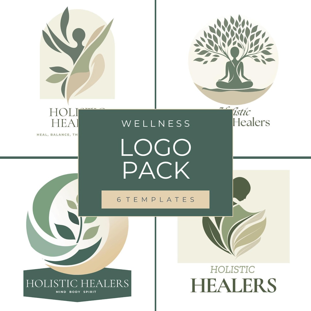 Holistic Healing Logo Templates | Editable Branding Elements for Health ...