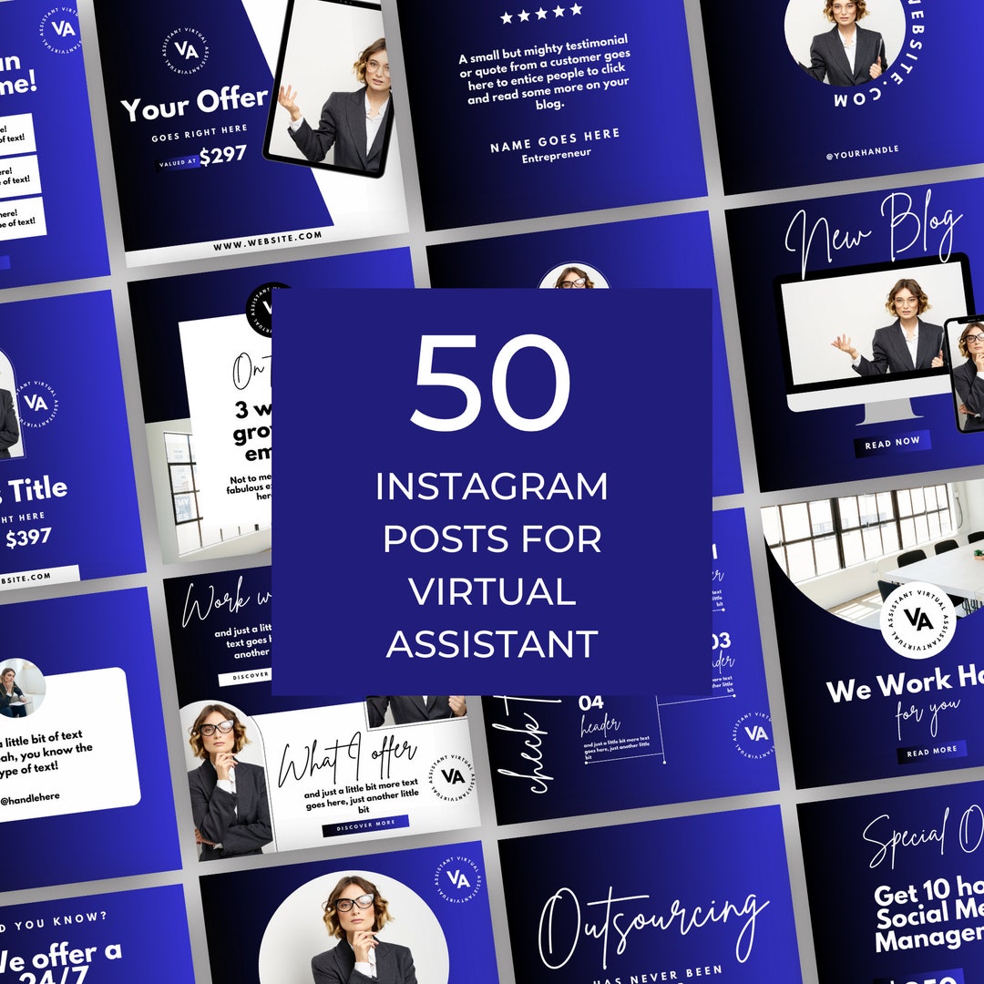 Virtual Assistant Instagram Post Ideas Instagram Content - Etsy