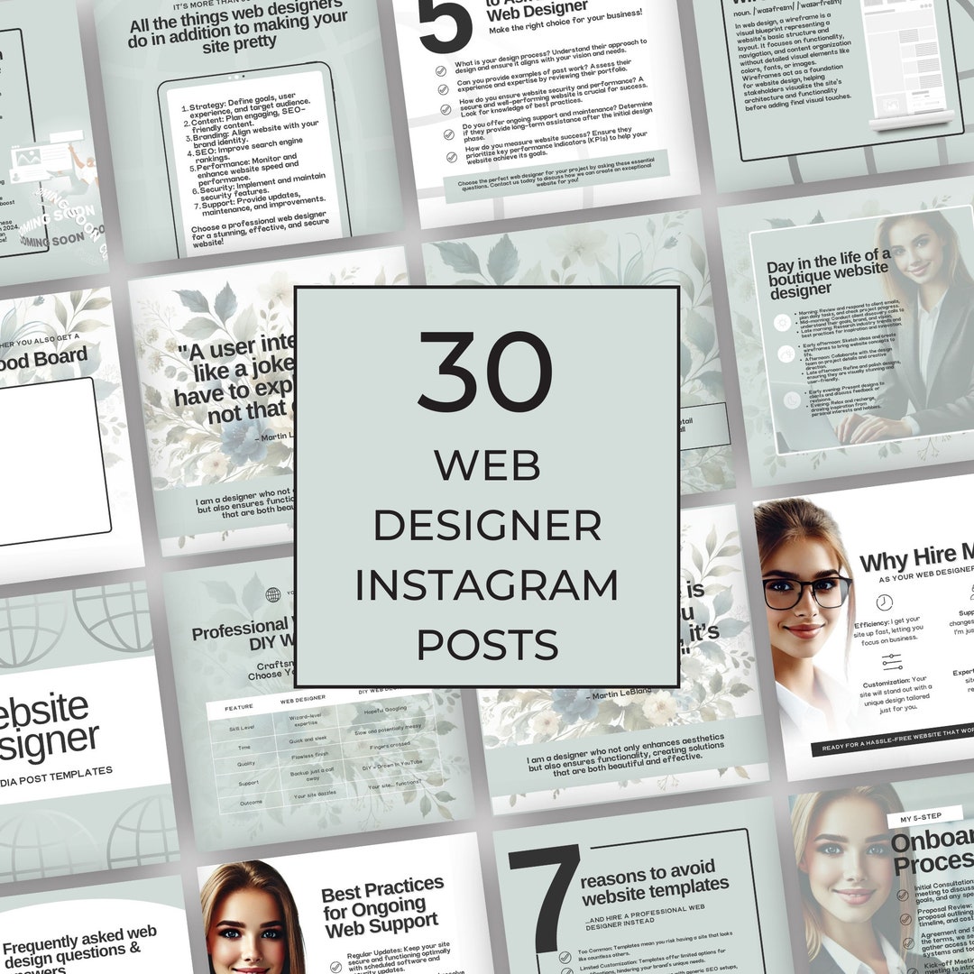 Social Media Posts for Web Designer | Editable Templates With Done for ...