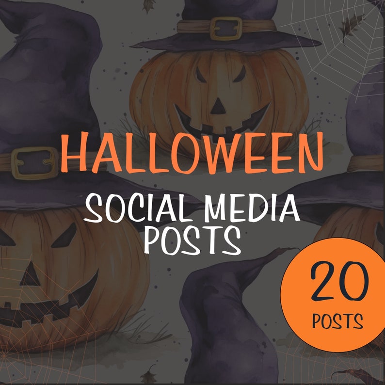 Halloween Social Media Templates for Instagram Feed | Editable and ...