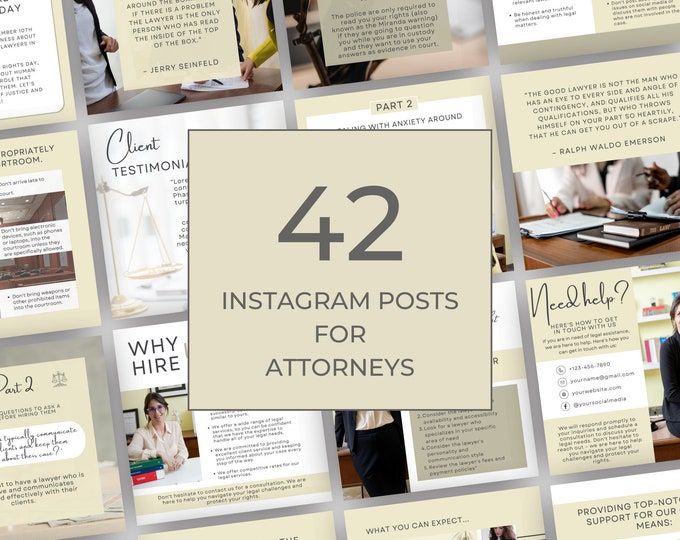 Law Firm Instagram Post Ideas, Social Media Posts for Lawyers and ...