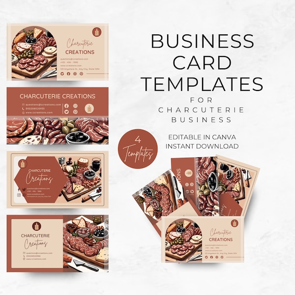Charcuterie Business Card - Etsy