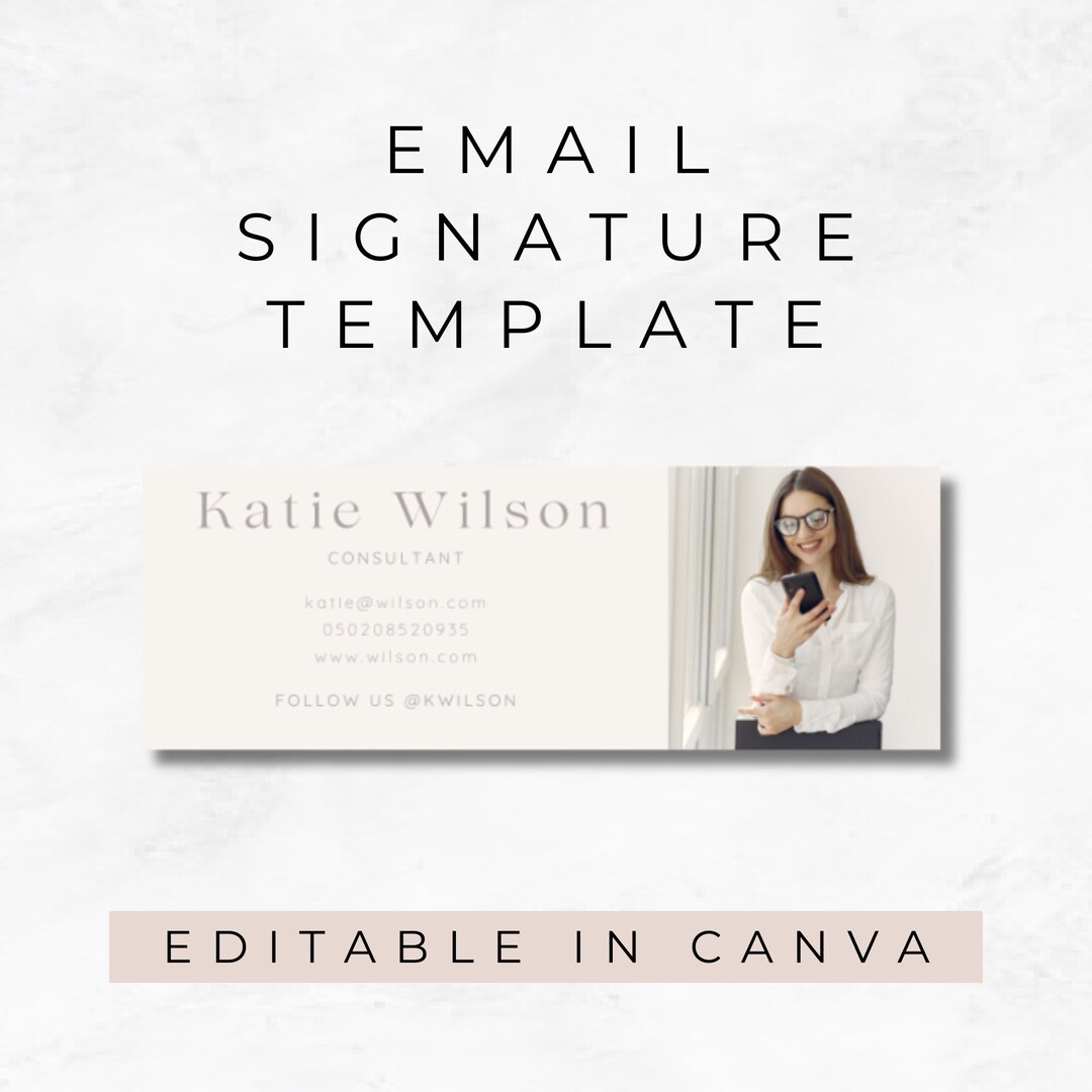Email Signature Template | Instant Download | Custom Email Signature ...