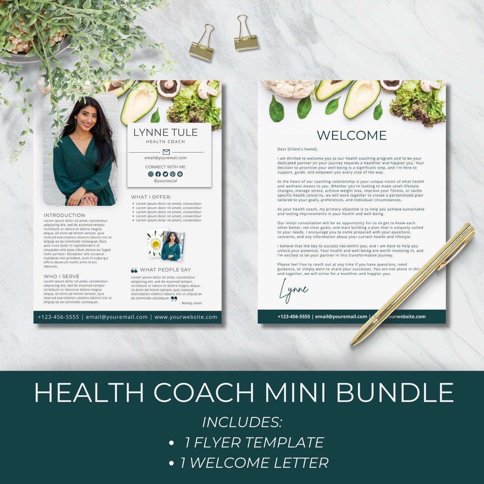Welcome Packet Health Coaching, Editable and Printable Templates ...