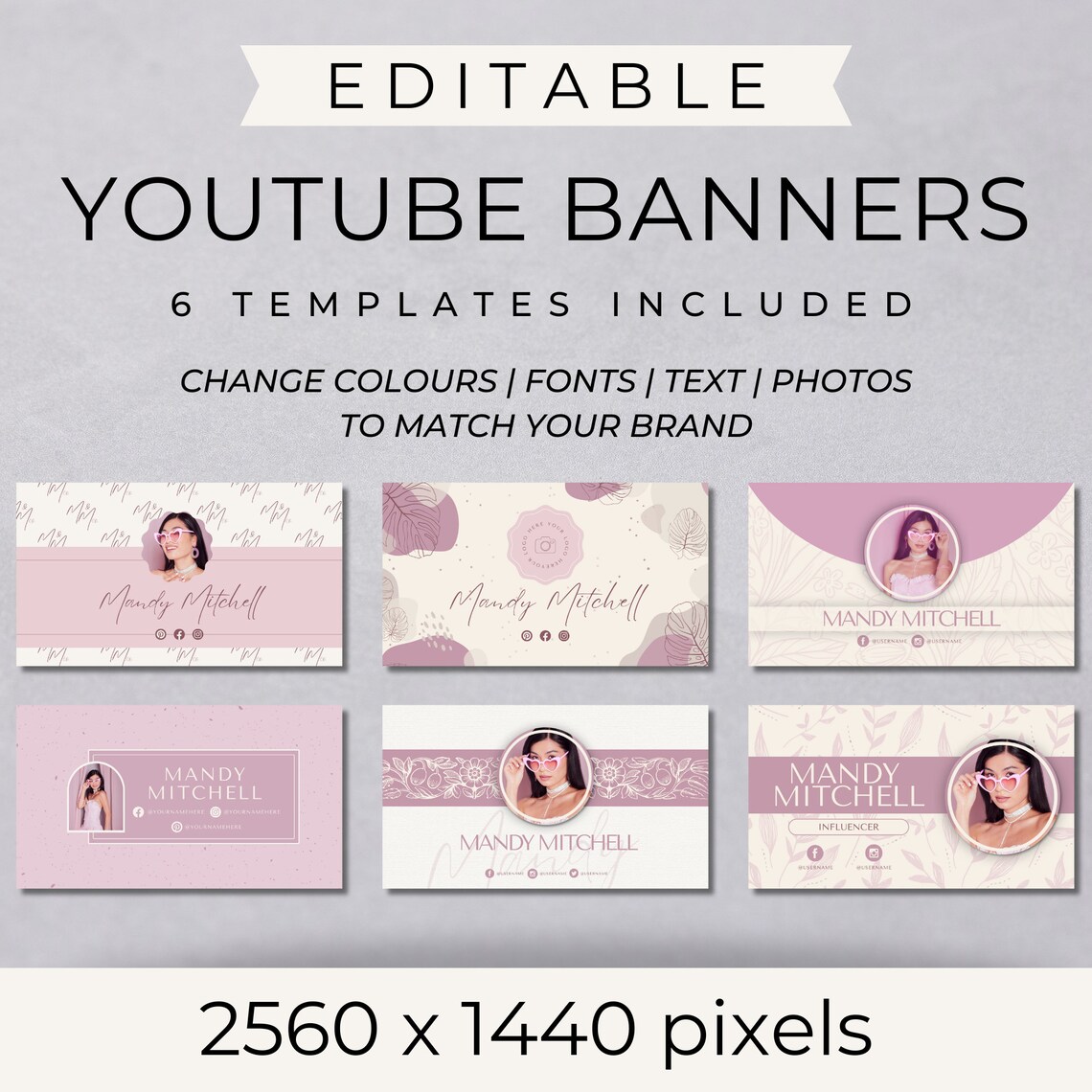 Professional Youtube Banner Template Canva Youtube Banner - Etsy Canada