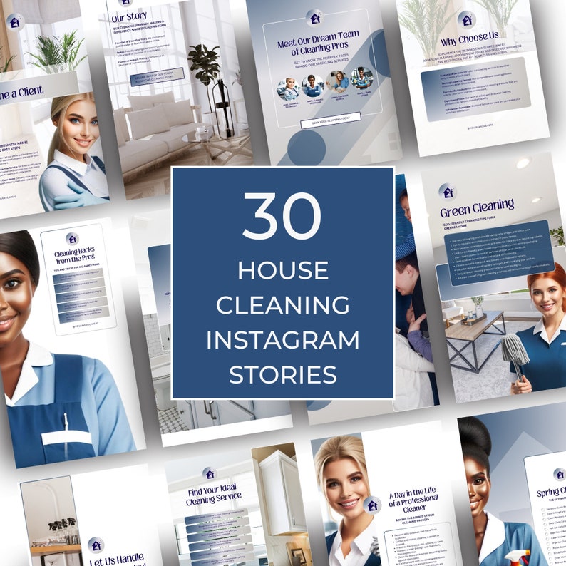 House Cleaning Instagram Story Templates | Editable Done for You Social ...