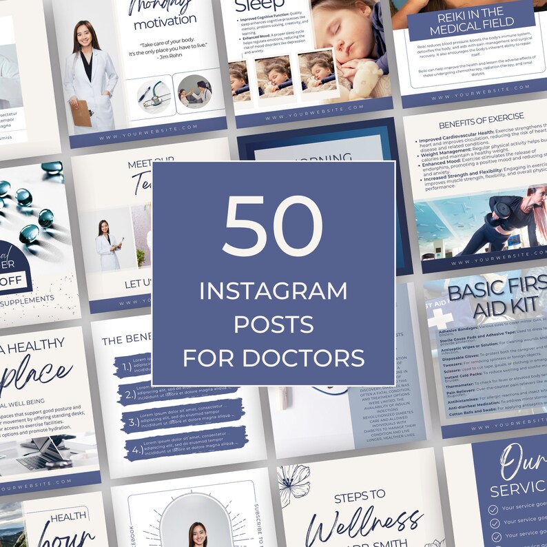Social Media Posts Doctor, Medical Doctor Instagram Templates, Instant ...