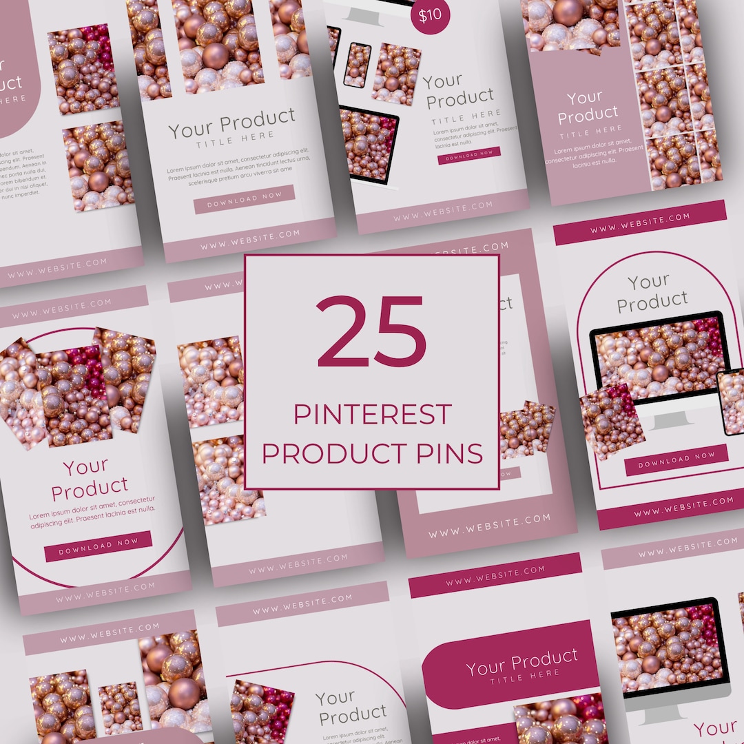 Pinterest Pin Templates for Products, Editable Templates for Social ...