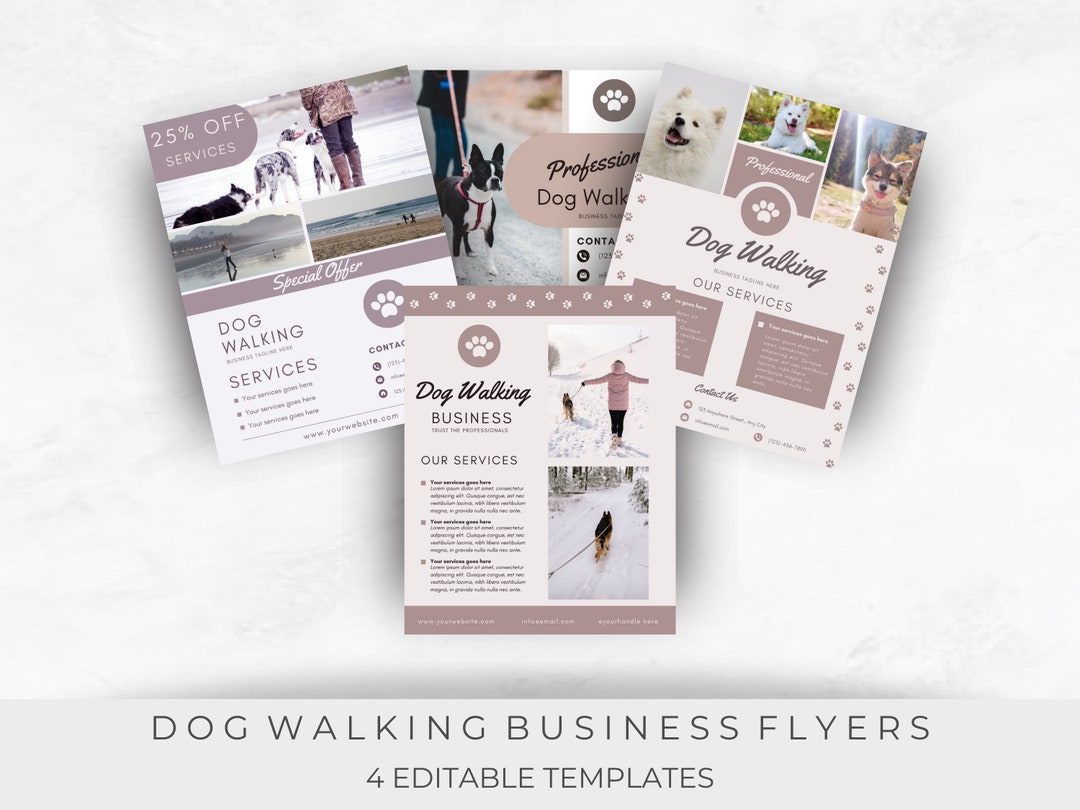 Dog Walking Business Flyer | Dog Walking Services | Dog Walking ...