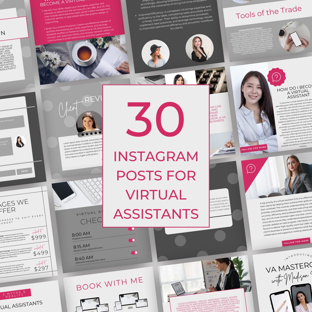 Ready to Use Instagram Posts for Virtual Assistant, Done for You ...
