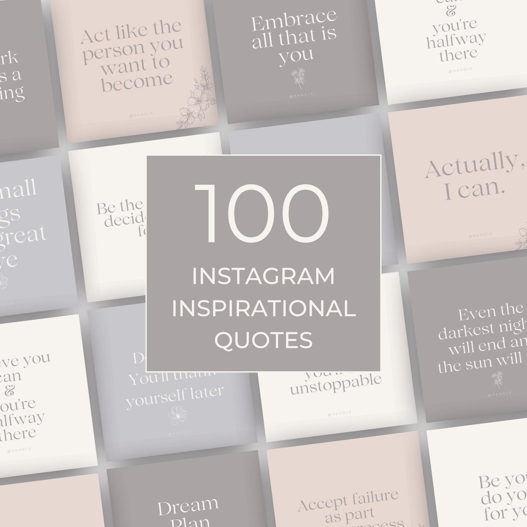 Editable Quote Templates | Motivational Quote Set | Instagram Templates ...