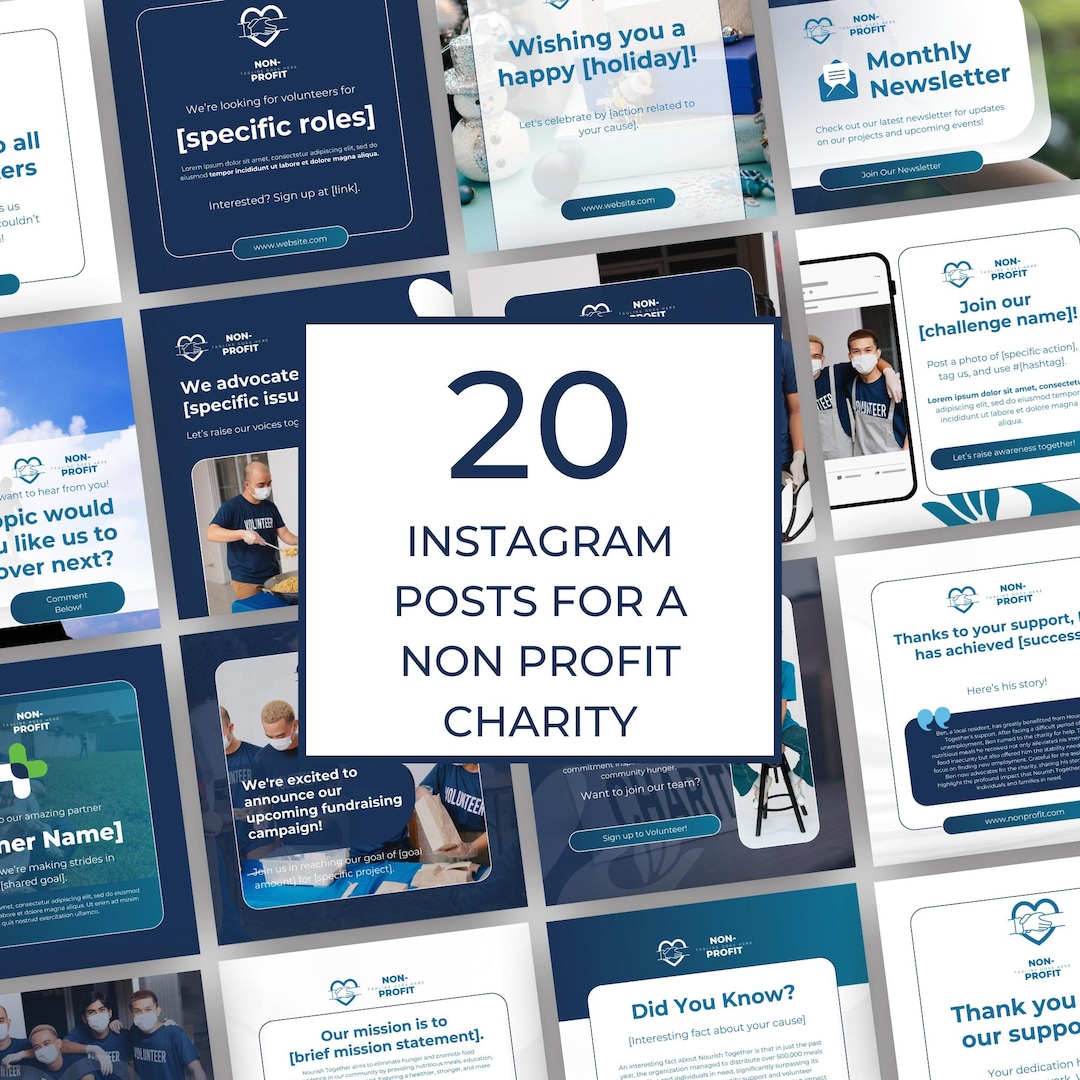 Instagram Templates for Non-profit Organizations | Editable Social ...