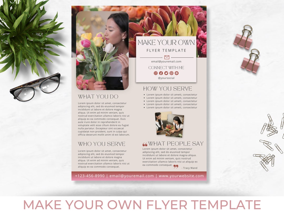 Make Your Own Flyer Template Social Media Flyer Small - Etsy