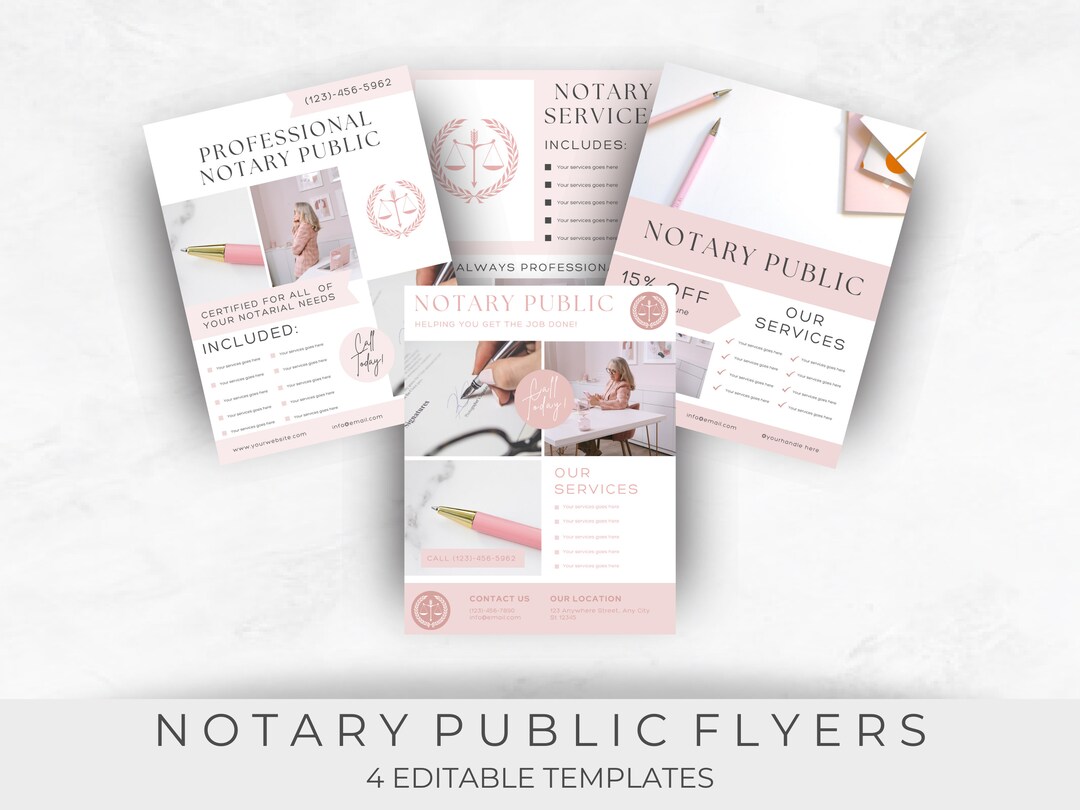 Notary Flyer Template | Notary Public Flyer | Notary Marketing | Loan ...