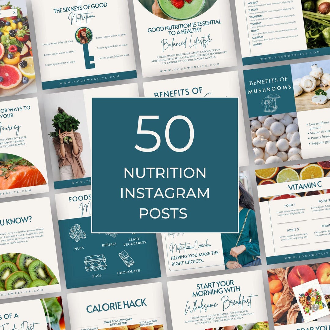 Dietitian Template | Social Media Template | Nutrition Coach | Health ...