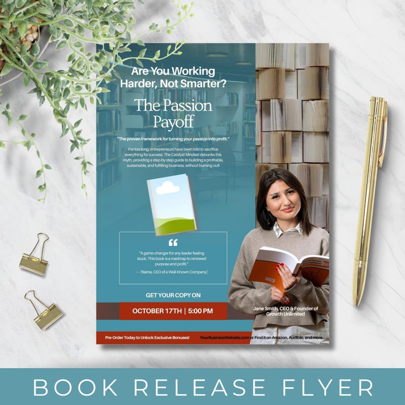 Book Release Flyer - Etsy