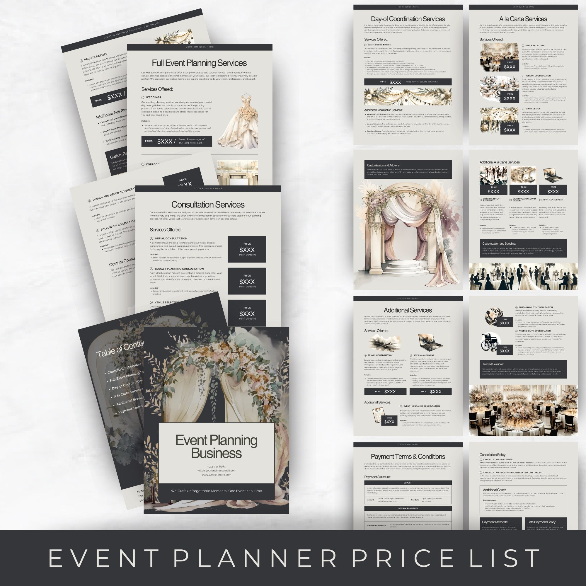 Editable Pricing Guide for Event Planners | A Must-have Tool for Your ...