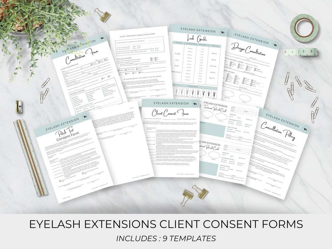 Eyelash Extension Client Consent Form Lash Consultation - Etsy
