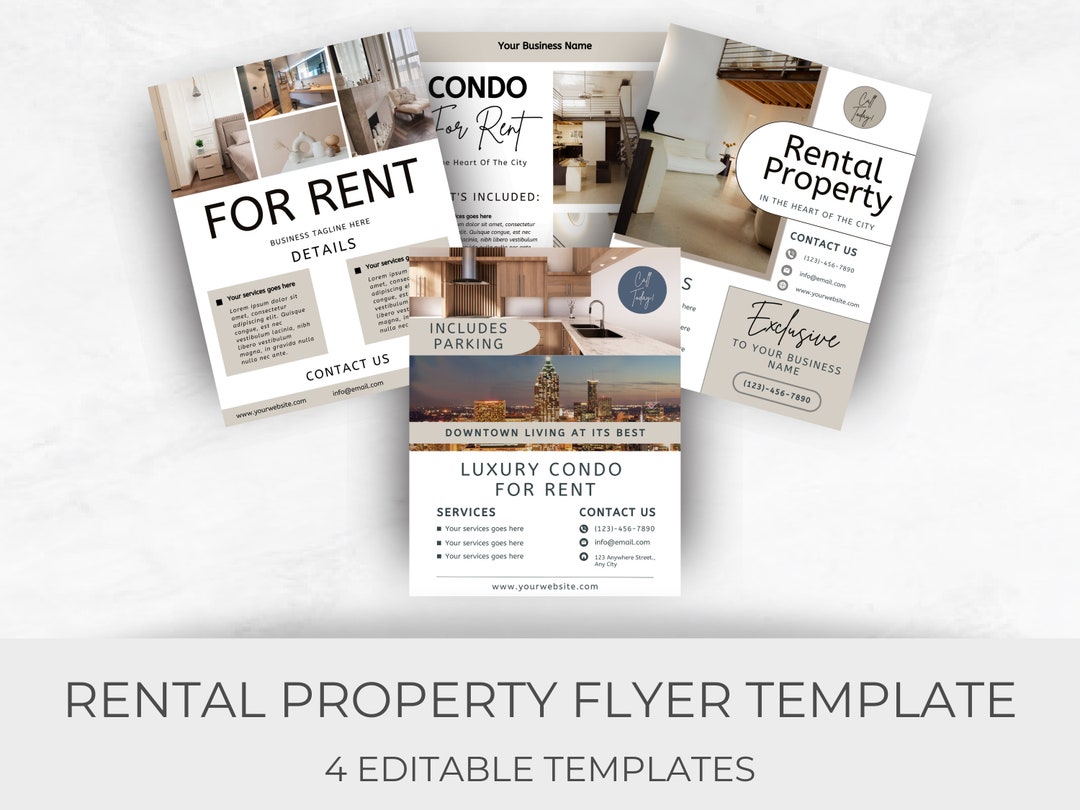 Rental Property Flyer Template Landlords Template Airbnb - Etsy