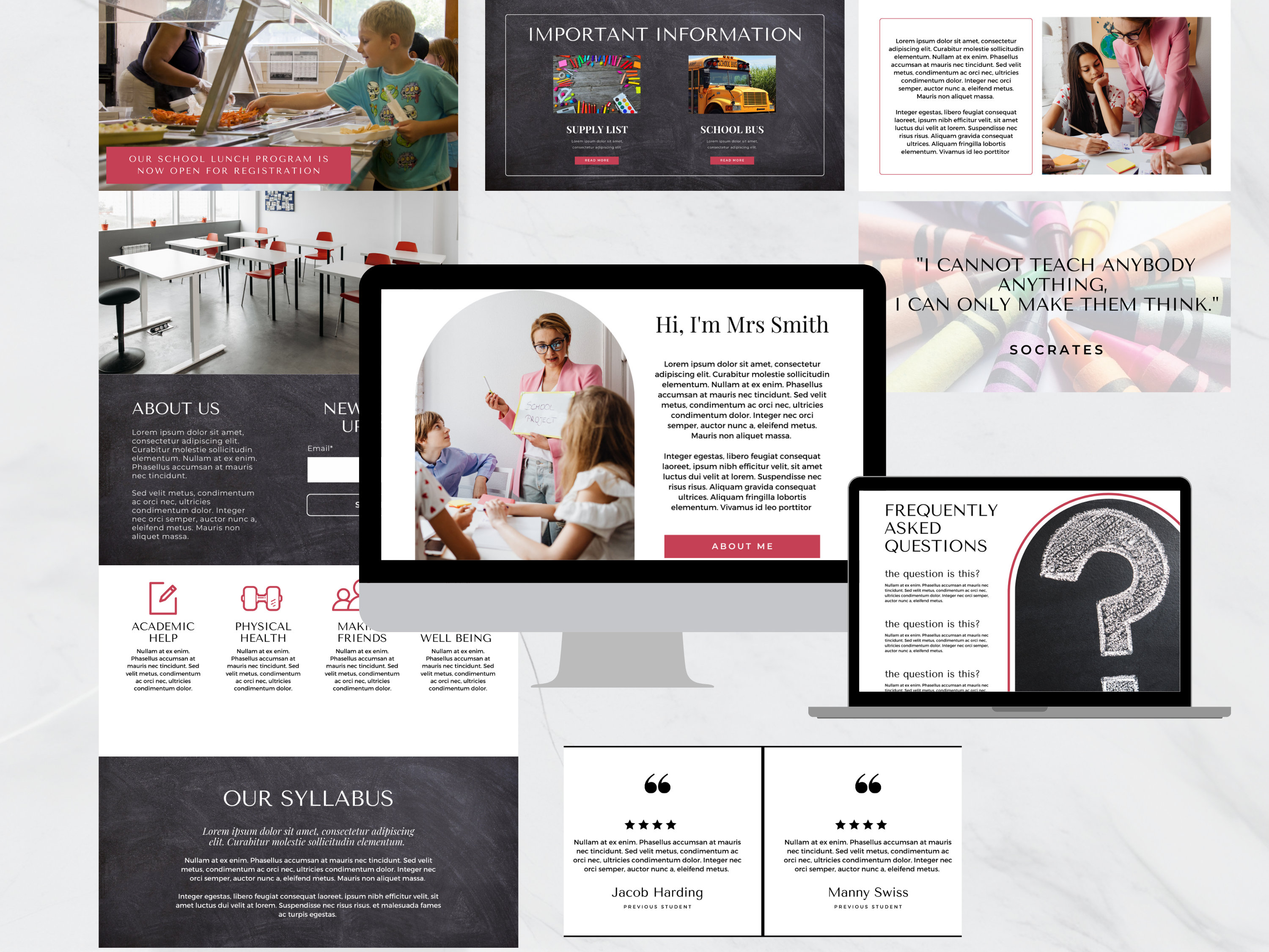 Canva Website Template Teacher Done for You Website One Page Website ...