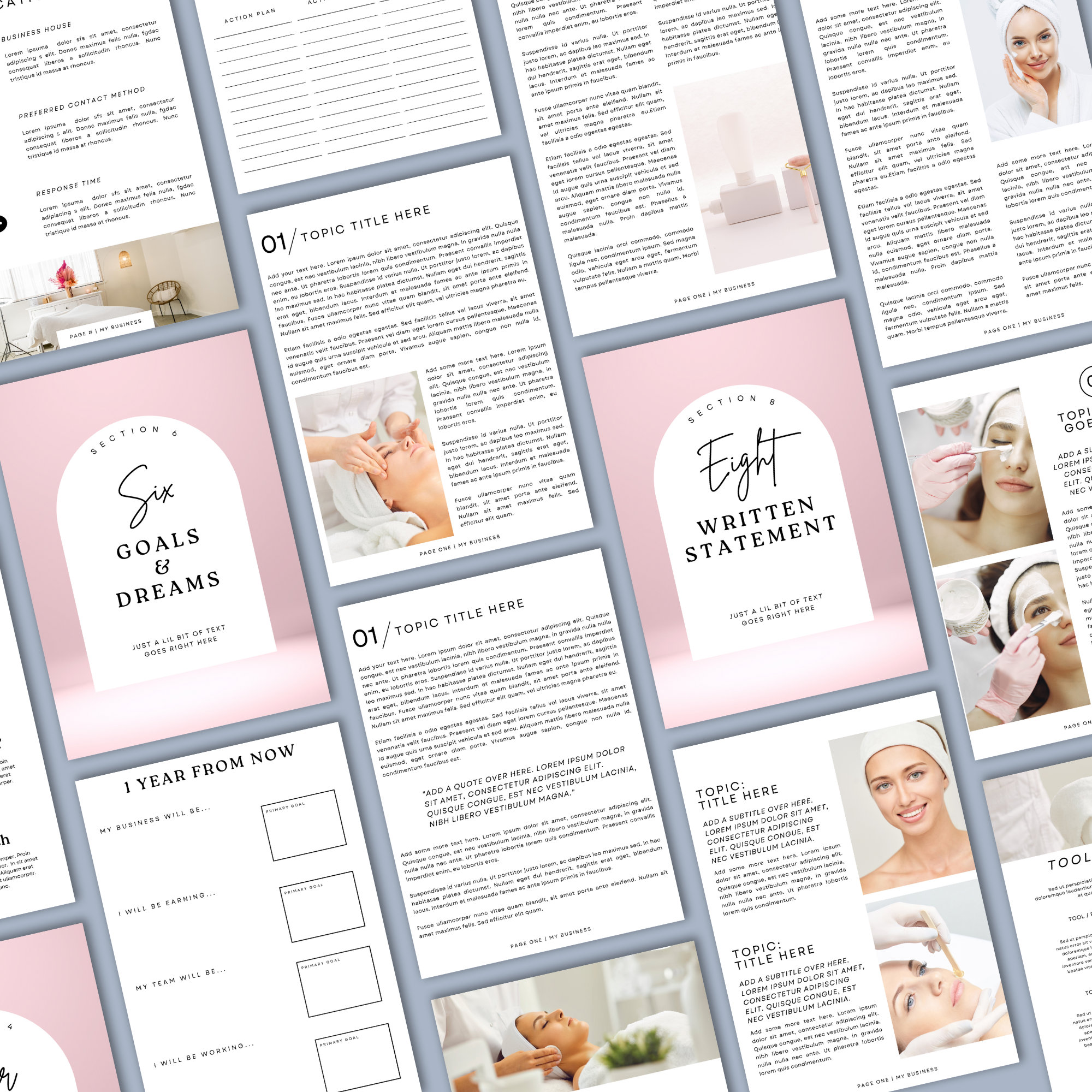 Business Plan Template for Esthetician | Business Template | Workbook ...