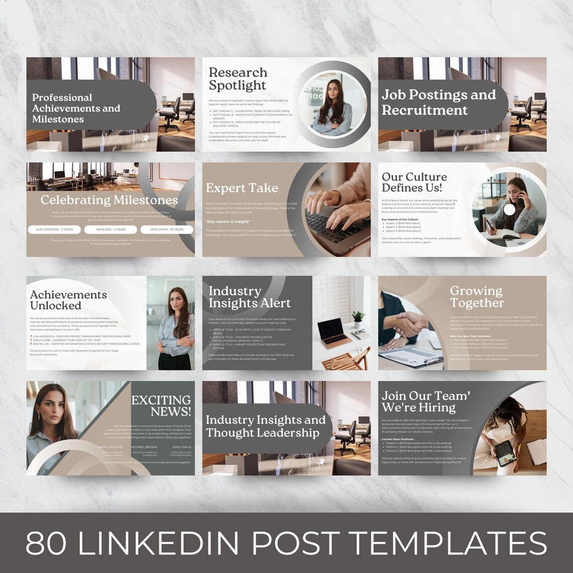 Linkedin Post Templates for Marketing Professionals, Entrepreneurs ...