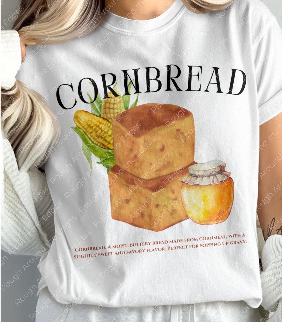 Watercolor Cornbread PNG Digital Download - Food Illustration for POD ...