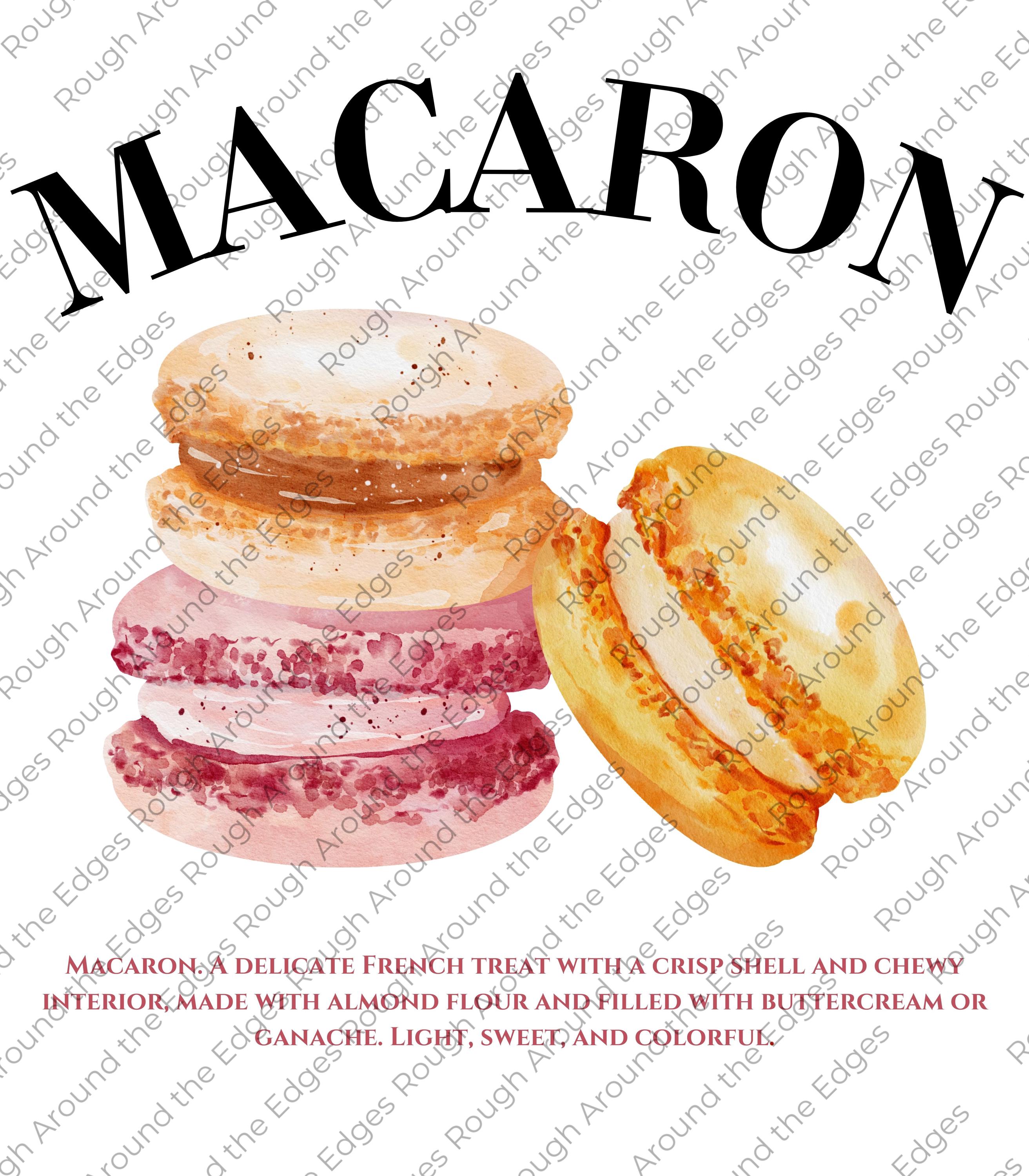 Macaron Watercolor Illustration PNG | High-resolution Food Art for T ...