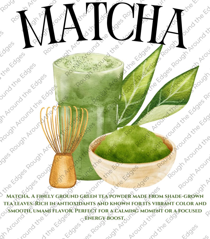 Matcha Watercolor Illustration PNG | Trendy Digital Download for POD ...