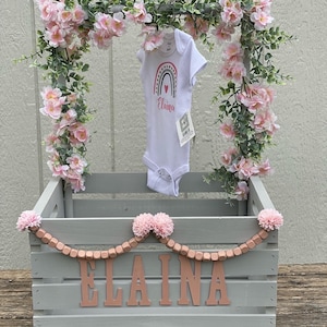 Assembled Baby Shower Gift Custom Baby Closet Wooden Gift Crate Baby ...