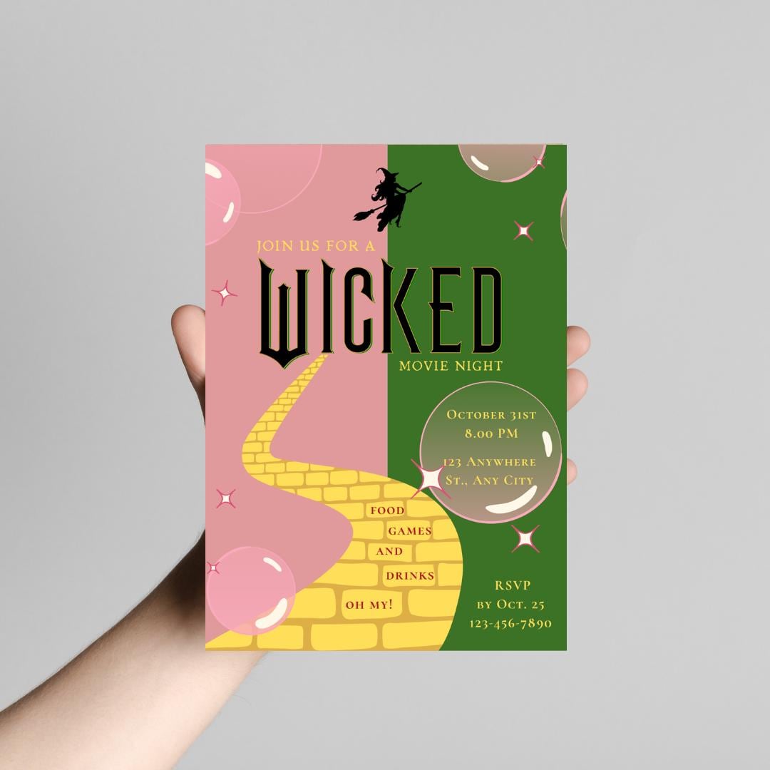 Wicked Party Invitation | Editable Canva Template - Etsy