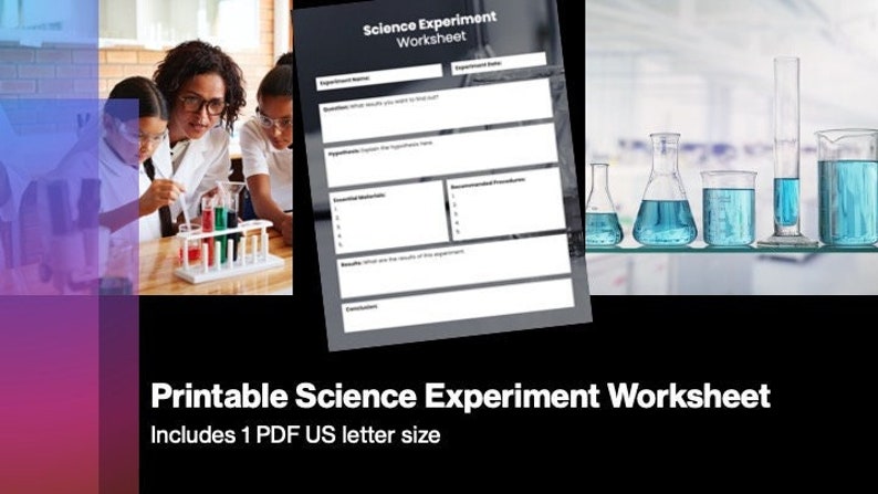 Printable Science Experiment Worksheet - Etsy