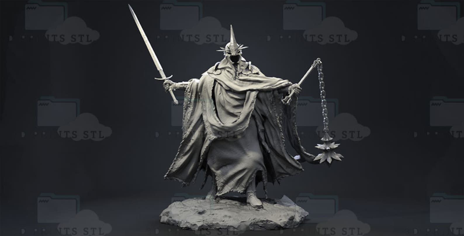 Witch King Nazgul Figure Stl Lord of the Rings Stl Lotr Stl - Etsy