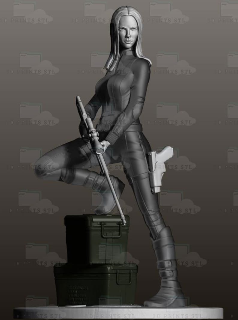 Black Widow Figure Stl File 3D Digital Printing STL File - Etsy