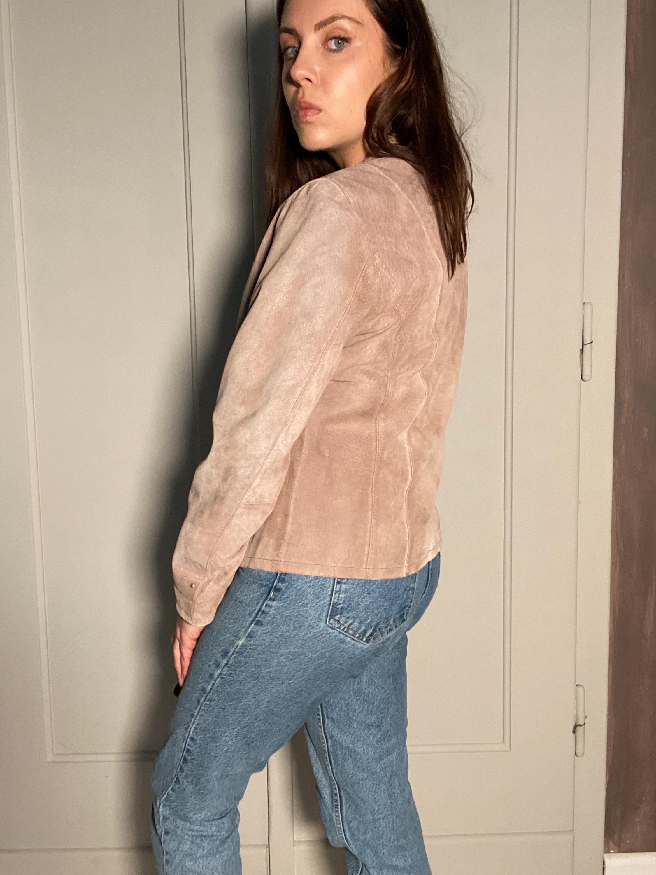 Vintage Real Leather Jacket, Leather Blazer, Vintage Leather Blazer ...