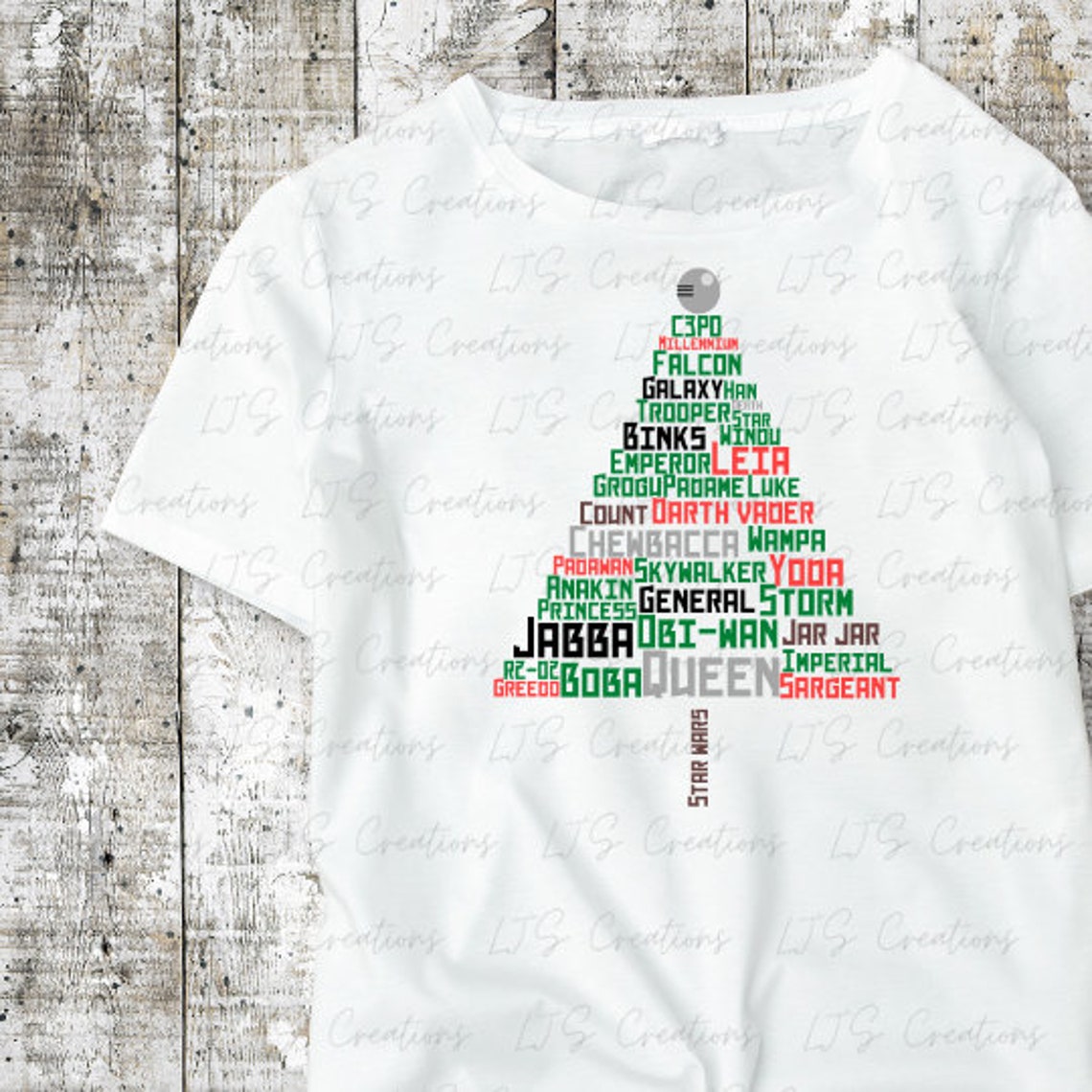 SW Names Christmas Tree SVG File Set of 3 - Etsy