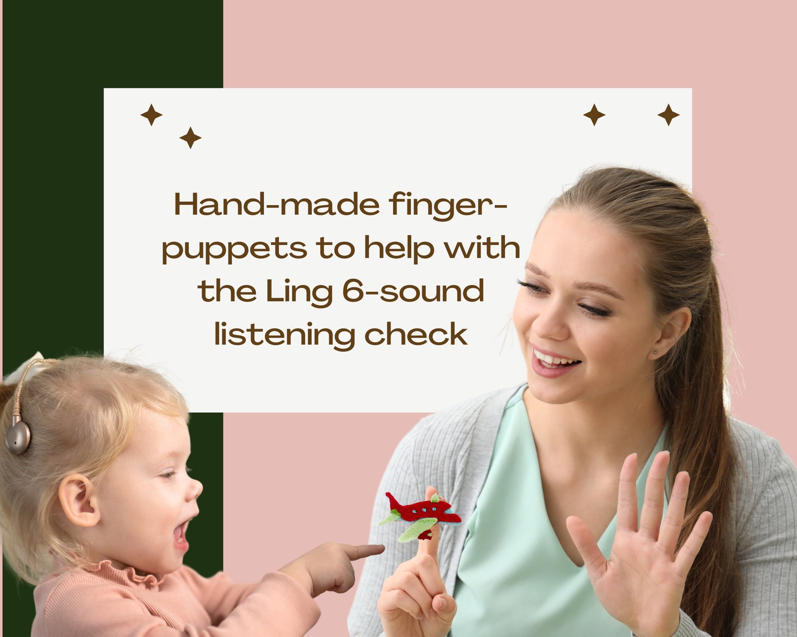 Handmade Finger Puppets Cochlear Implant Ling 6 Sounds Test - Etsy