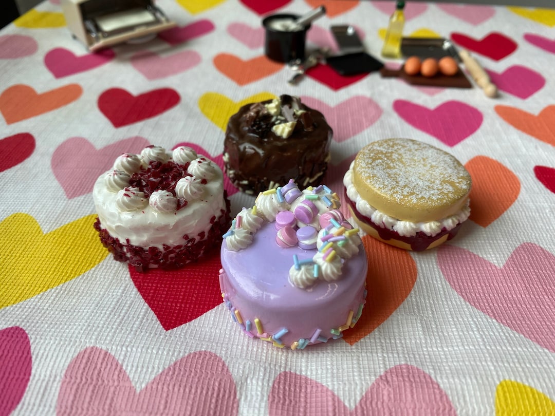 Cake Mini Sewing Weights | Set of 4 | Handmade Novelty Polymer Clay ...