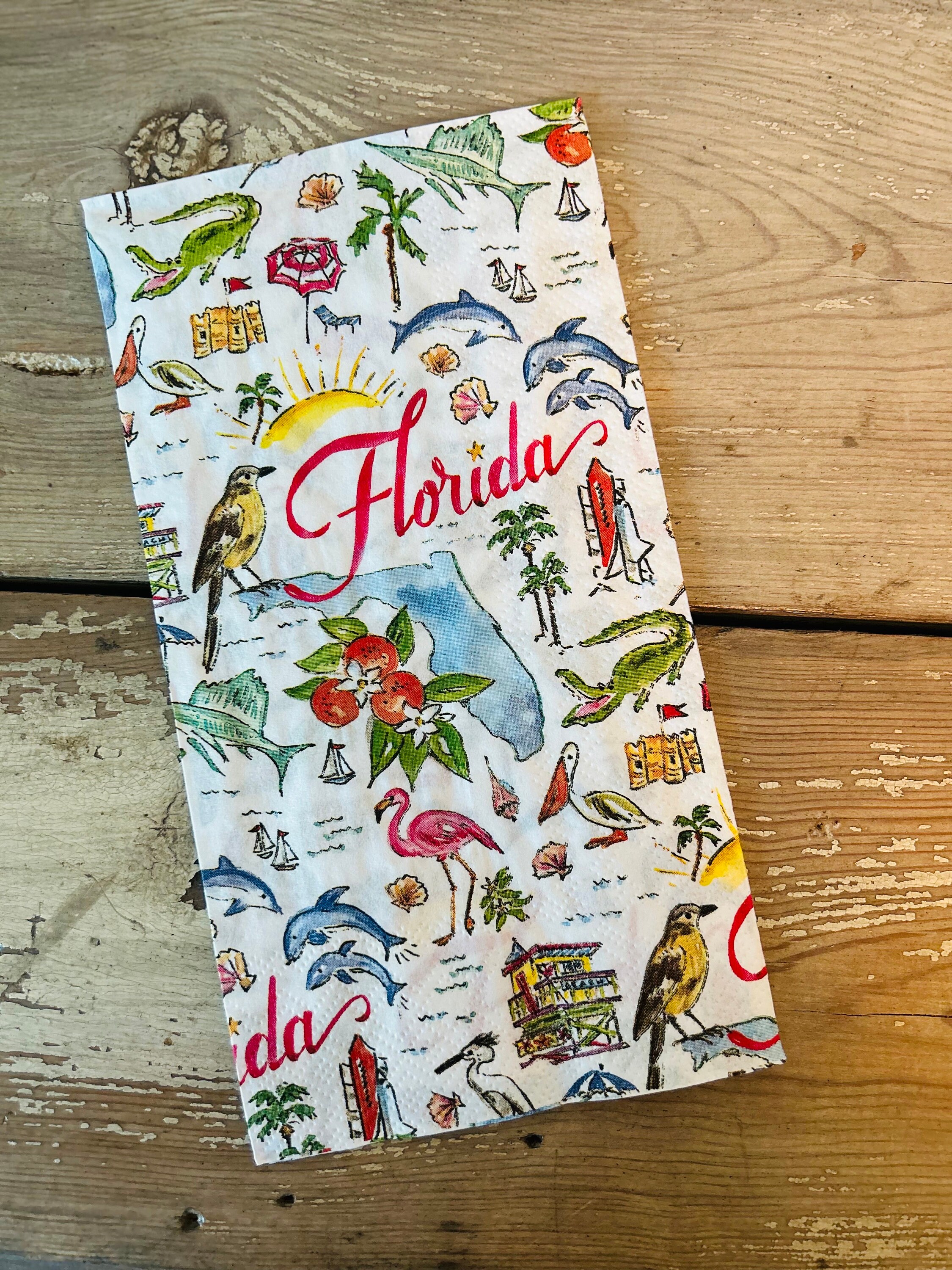 3 Florida Paper Napkins-decoupage Crafts - Etsy