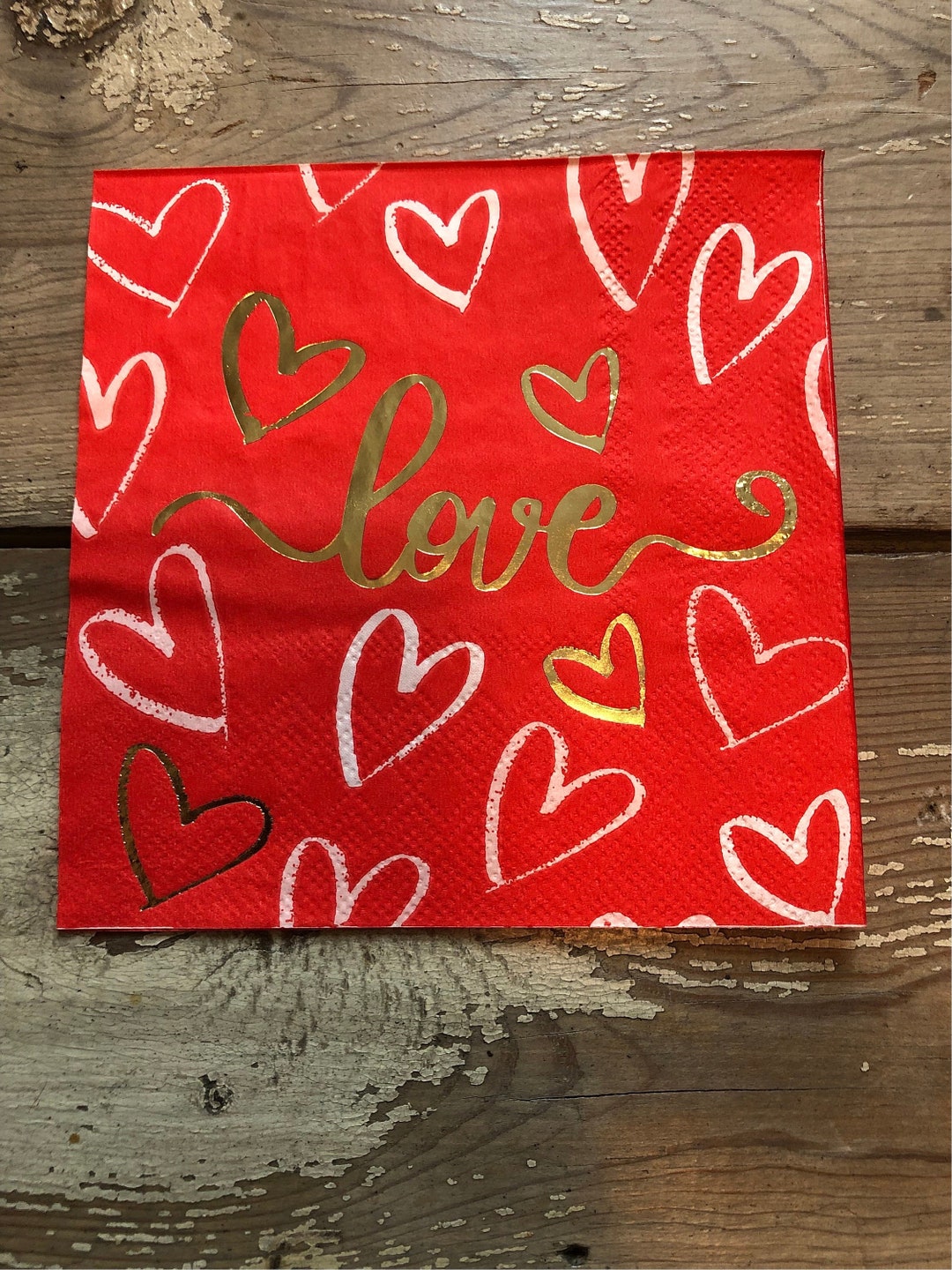 4 Love Paper Napkins-decoupage Crafts - Etsy