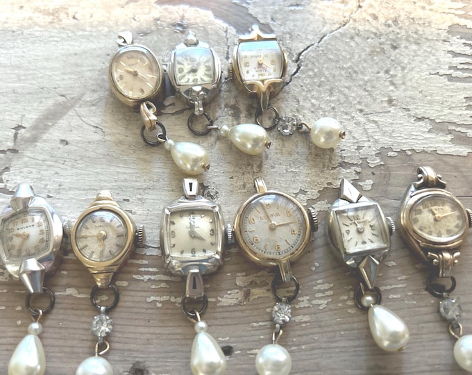 9 Vintage Antique Watch Faces-charms Jewelry Making Crafting - Etsy