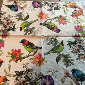 4 Bird Song Paper Napkins-decoupage Crafts - Etsy