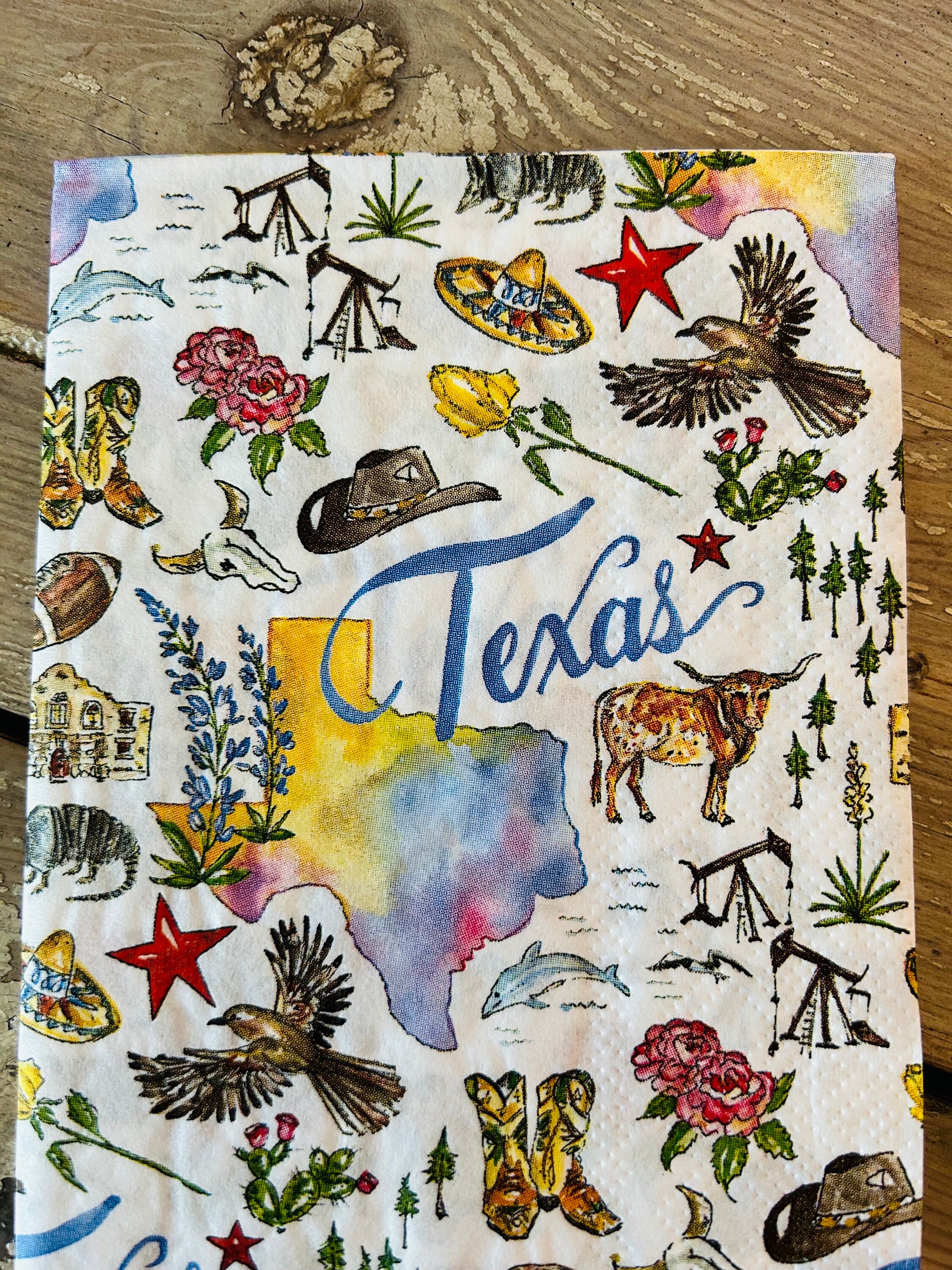 3 Texas Paper Napkins-decoupage Crafts - Etsy