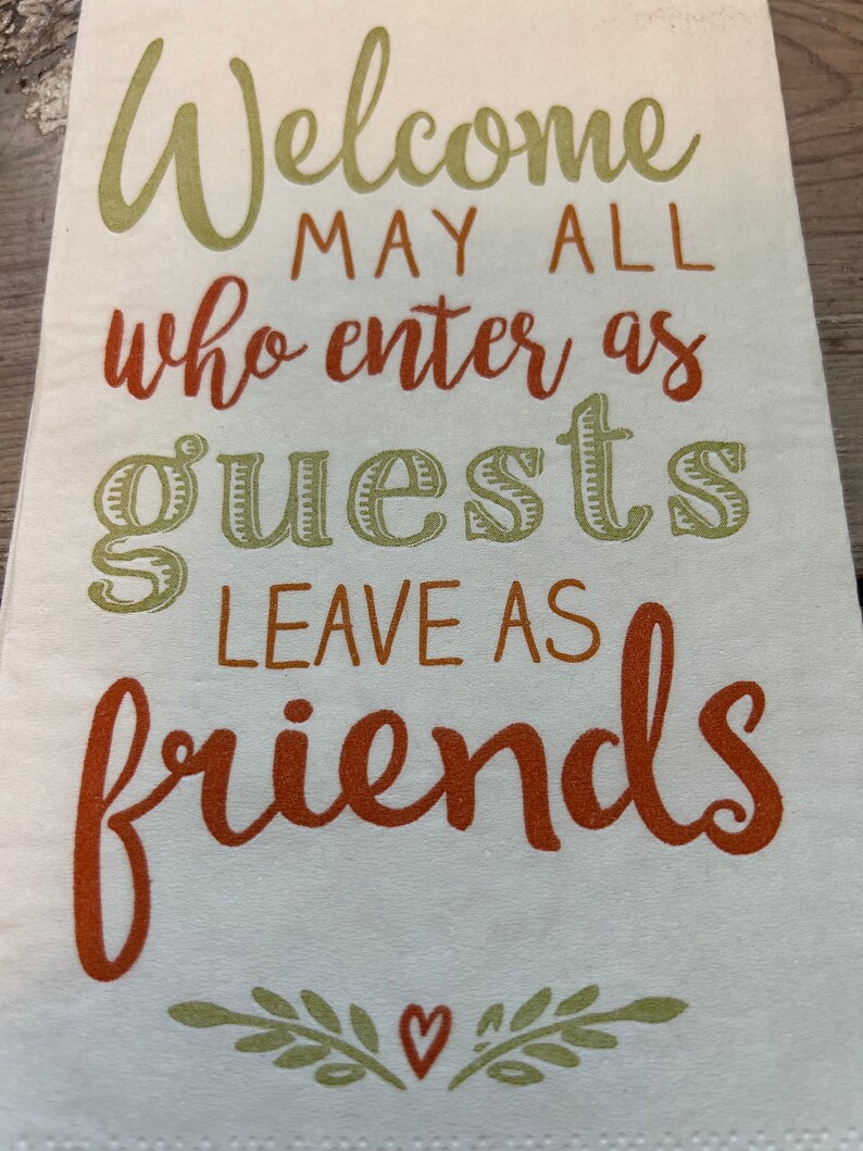 3 Welcome Paper Napkins-decoupage Crafts - Etsy