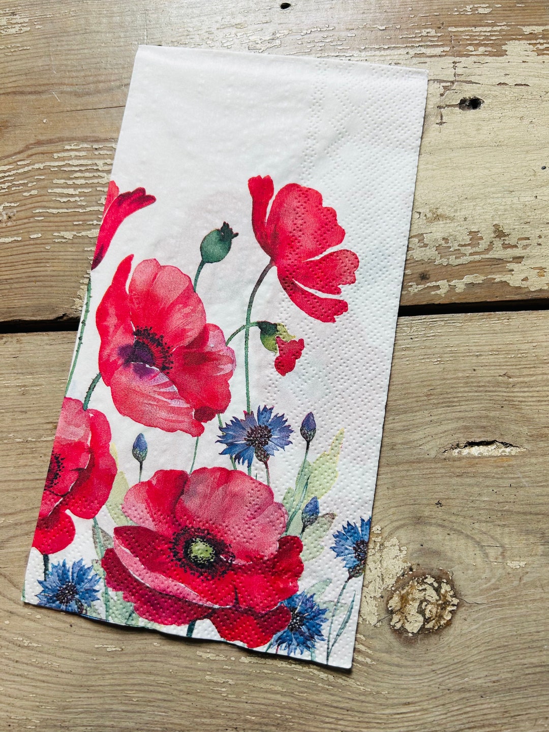 3 Poppy Paper Napkins-decoupage Crafts - Etsy
